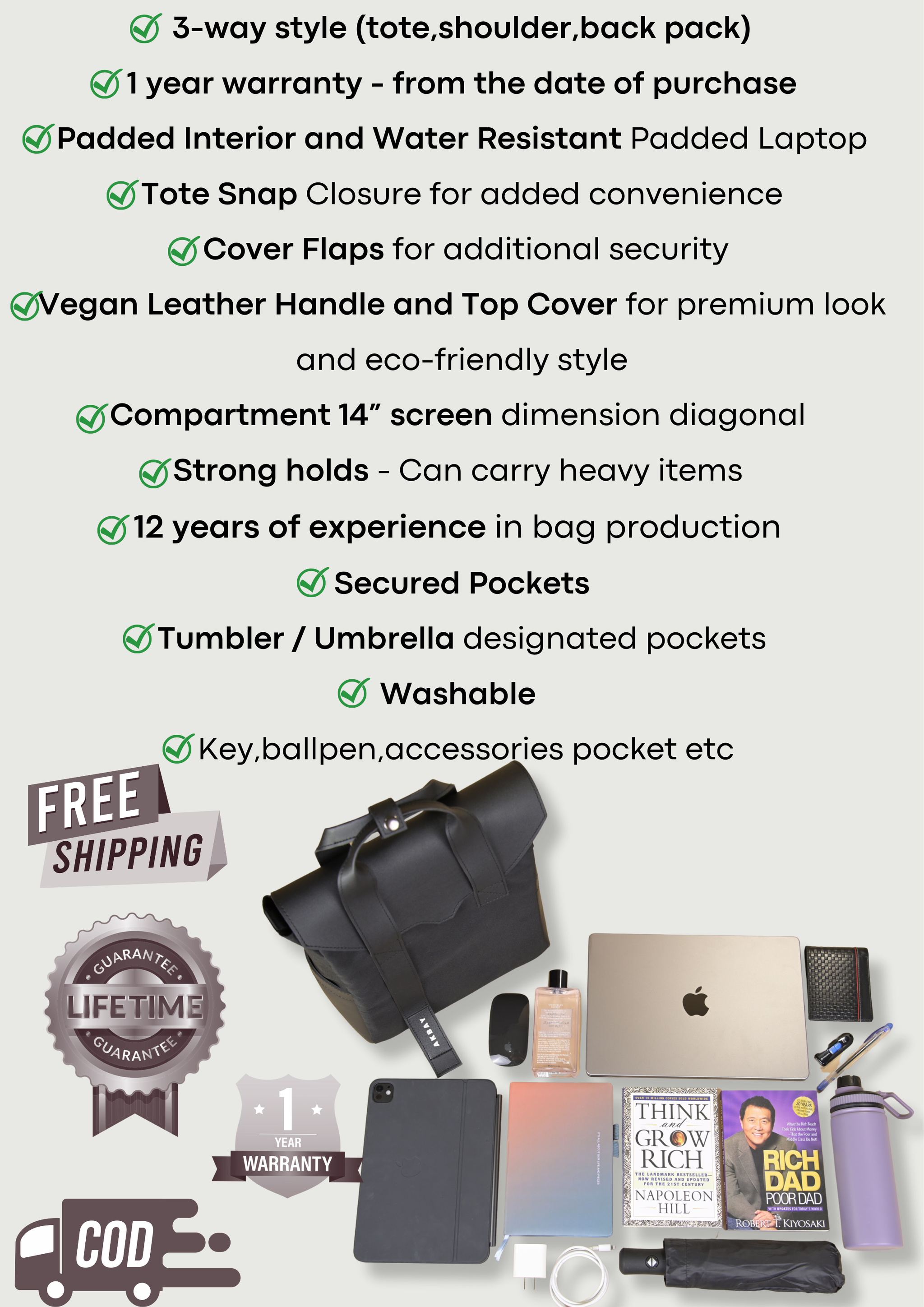 Voyage 3-Way Bag – Akbay